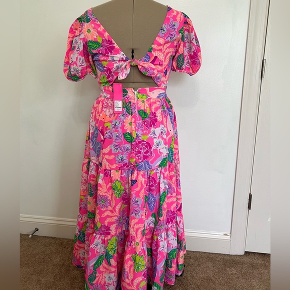 Lilly Pulitzer | Dresses | Nwt Lilly Pulitzer Grace Tiered Tie Back Midi Dress | Poshmark